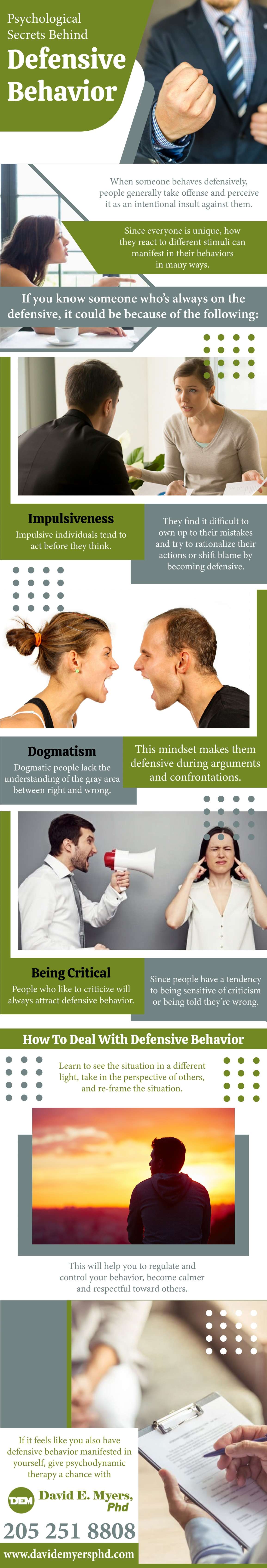 Psychological Secrets Behind Defensive Behavior | Infographic - David ...